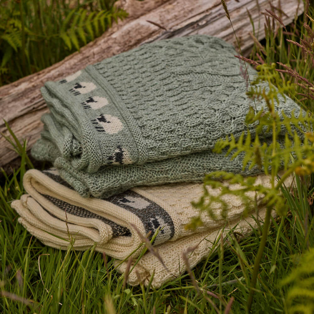 Cream Sheep Wool Throw | The Scottish Store